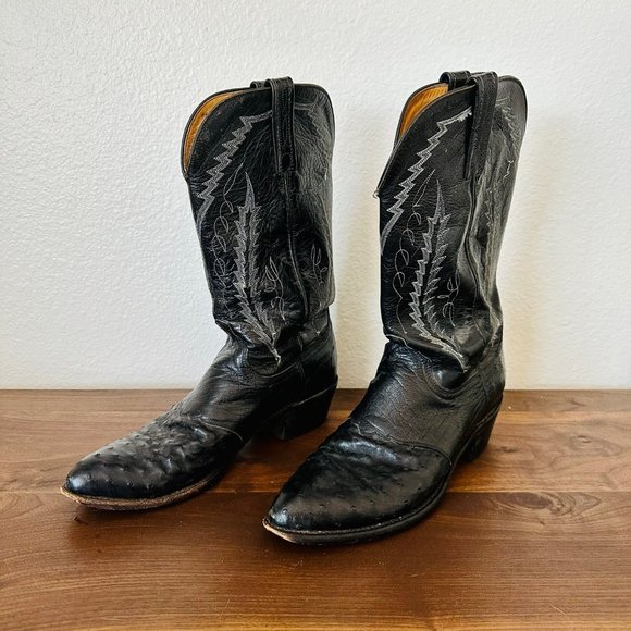 Lucchese | Shoes | 883 Lucchese Womens Boots Full Quill Ostrich Size 1d ...